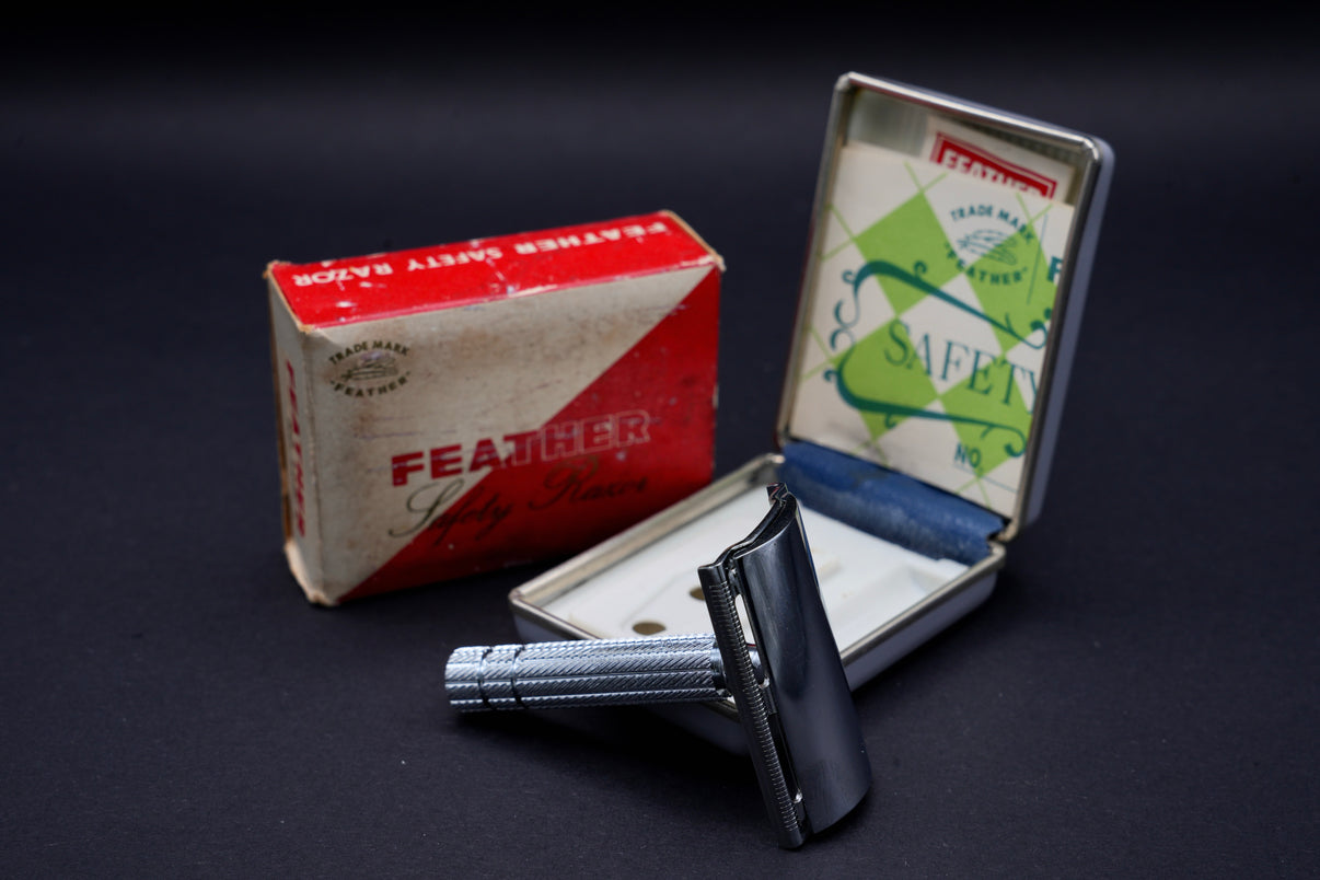 Feather No. 200-3・Vintage Japanese Safety Razor ・unused – kamisoriharnisch