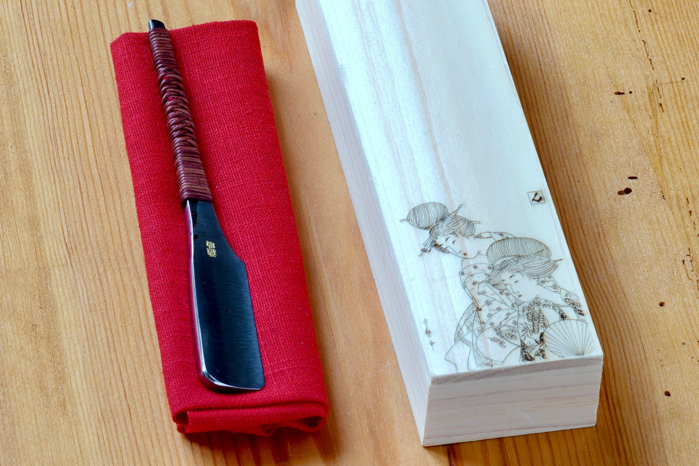 Tosuke Inoue 井上藤助, Restored Vintage Japanese Straight Razor, Golden Ka ...